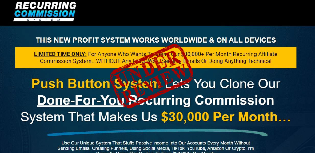 Recurring Commission System Review